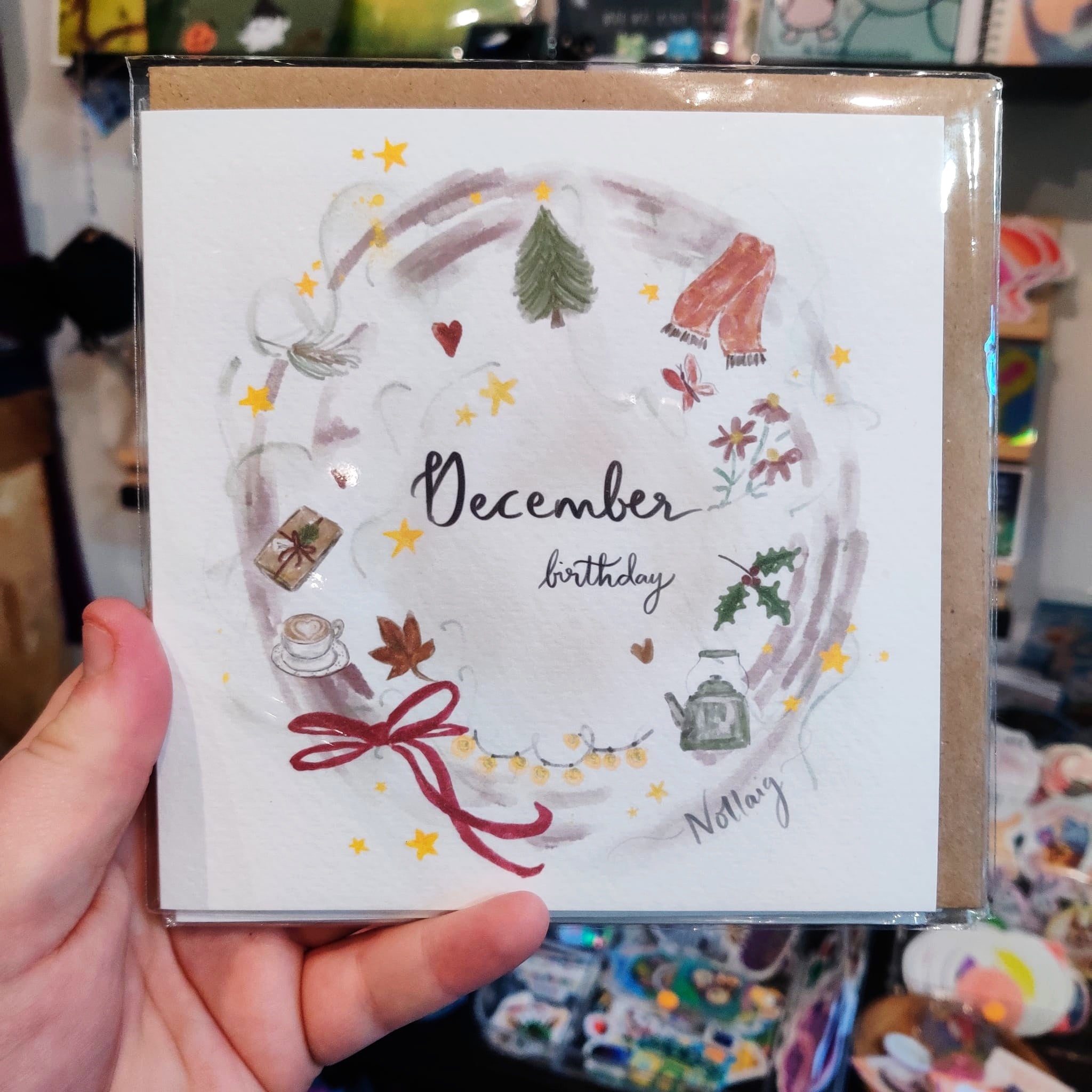December Birthday card – The Magpie Collective